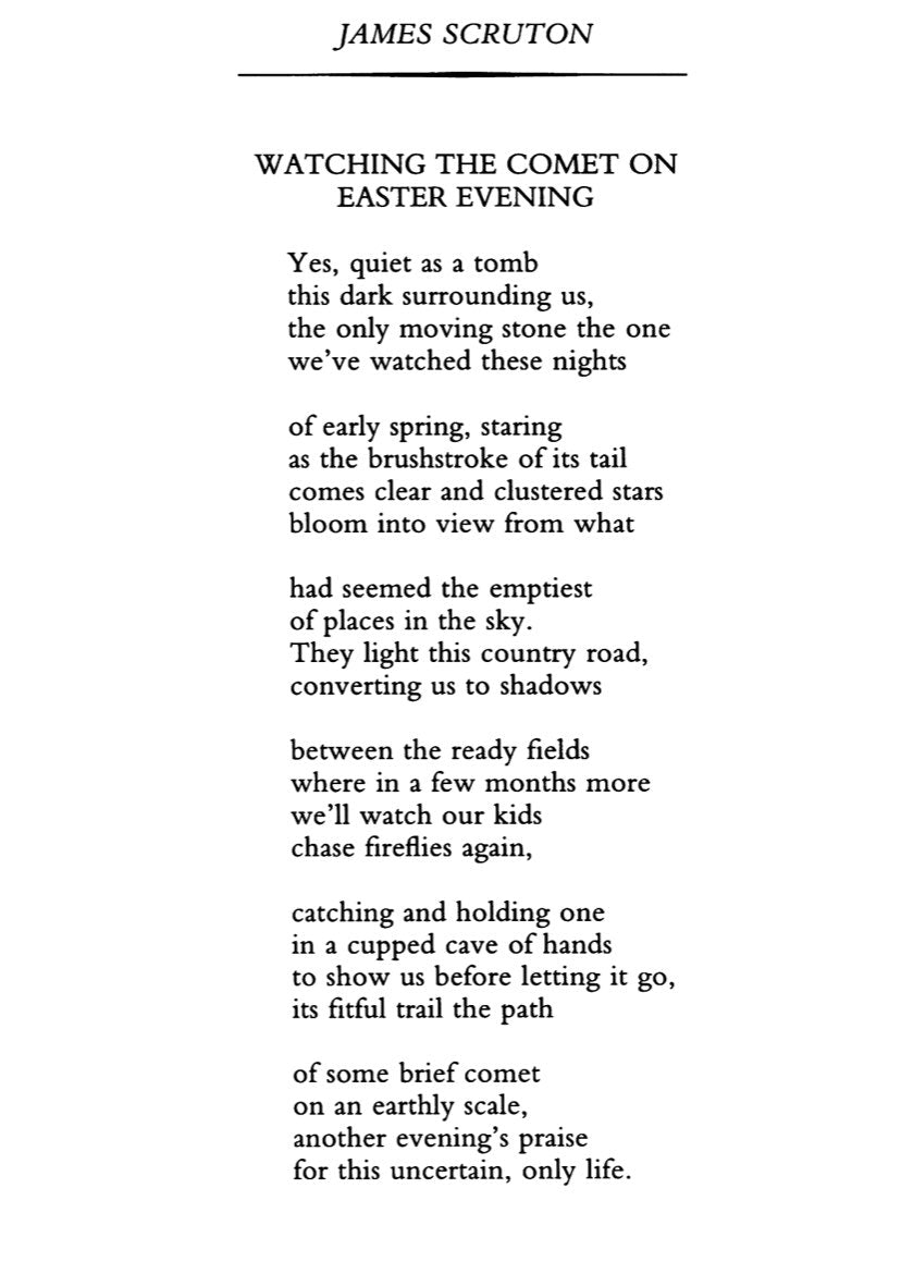 POEM A DAY: JAMES SCRUTON - The Poetry Book Society