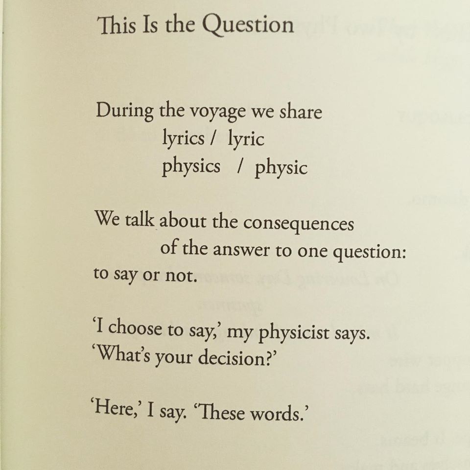 POEM A DAY: THIS IS THE QUESTION - The Poetry Book Society