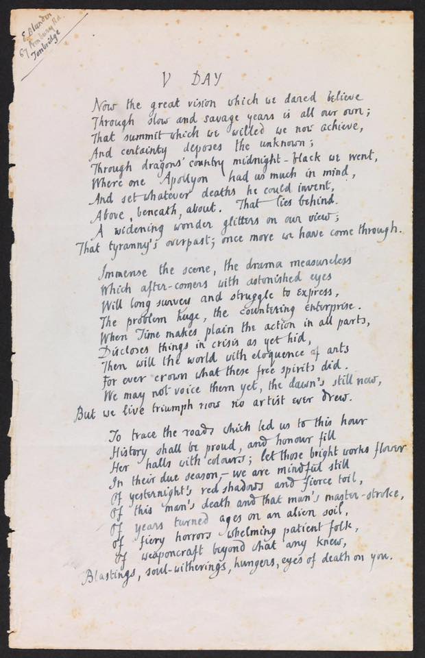 VE DAY POEM - The Poetry Book Society