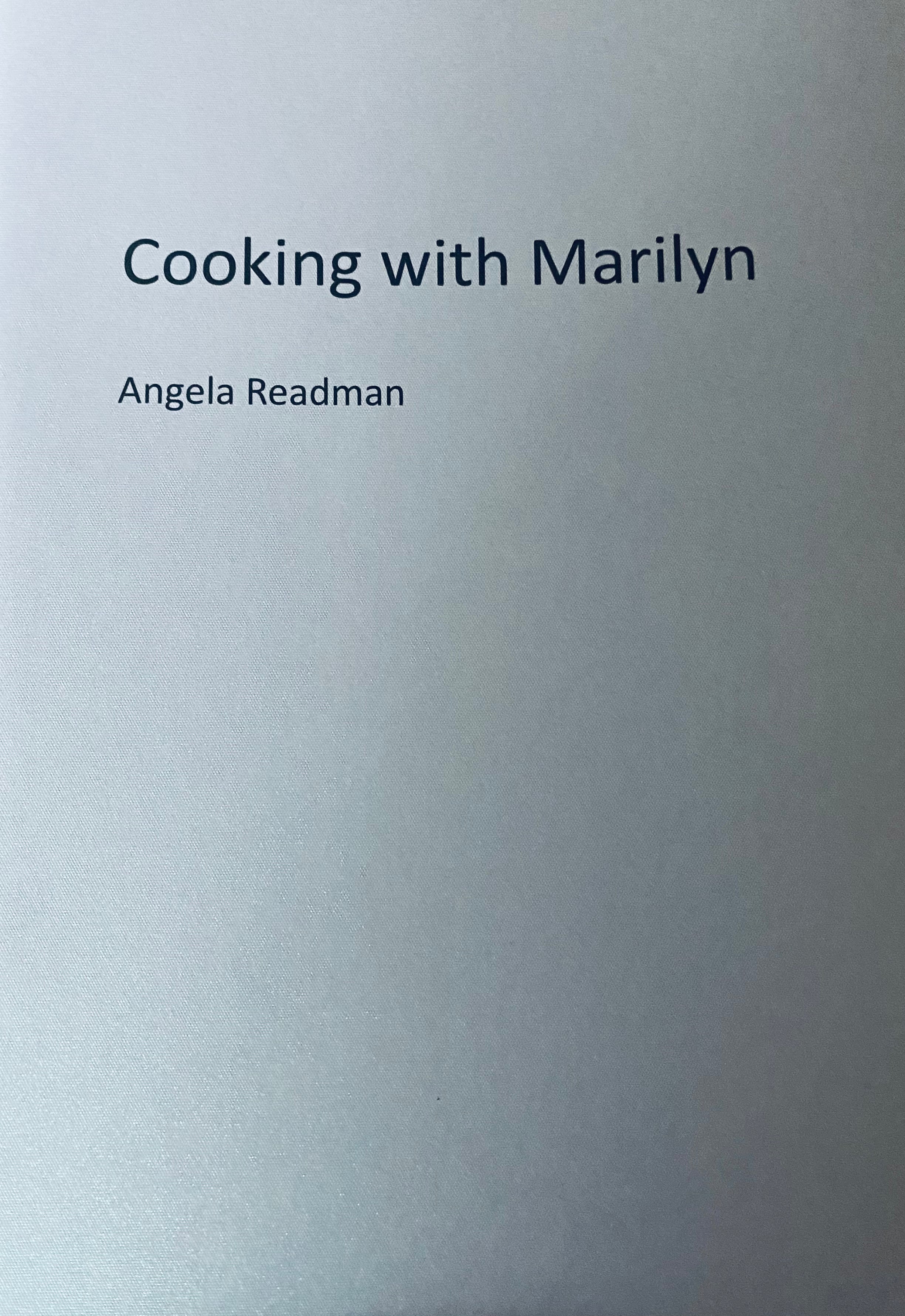 Cooking with Marilyn by Angela Readman - The Poetry Book Society
